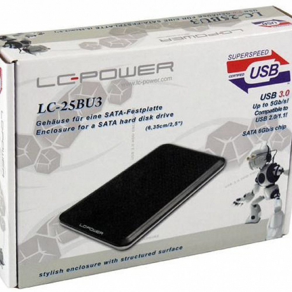 HDD Rack LC Power 2.5 LC-25BU3 SATA Black USB3.0