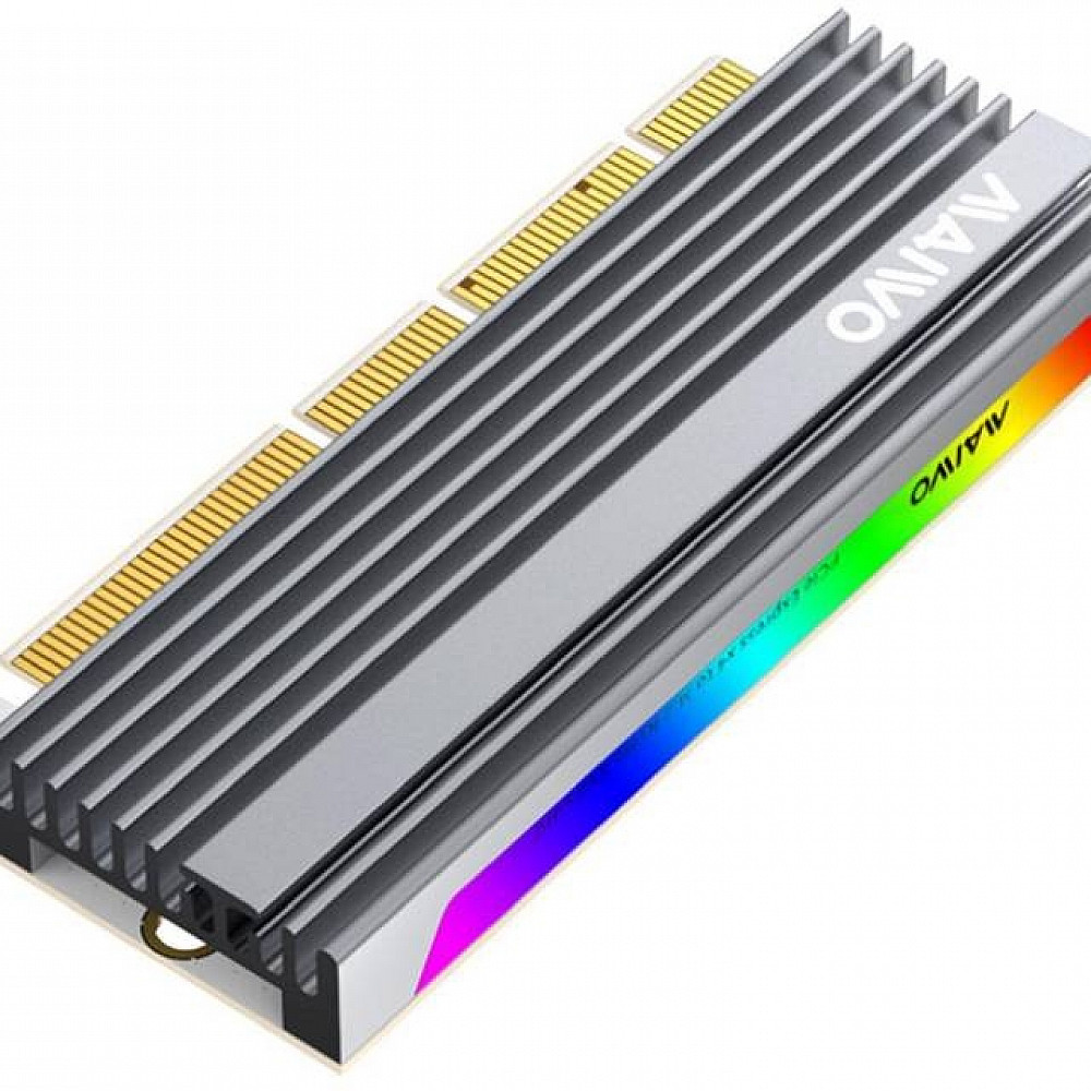 MAIWO Adapter M.2 NVMe na PCI-Express RGB Alu heatsink, KT058