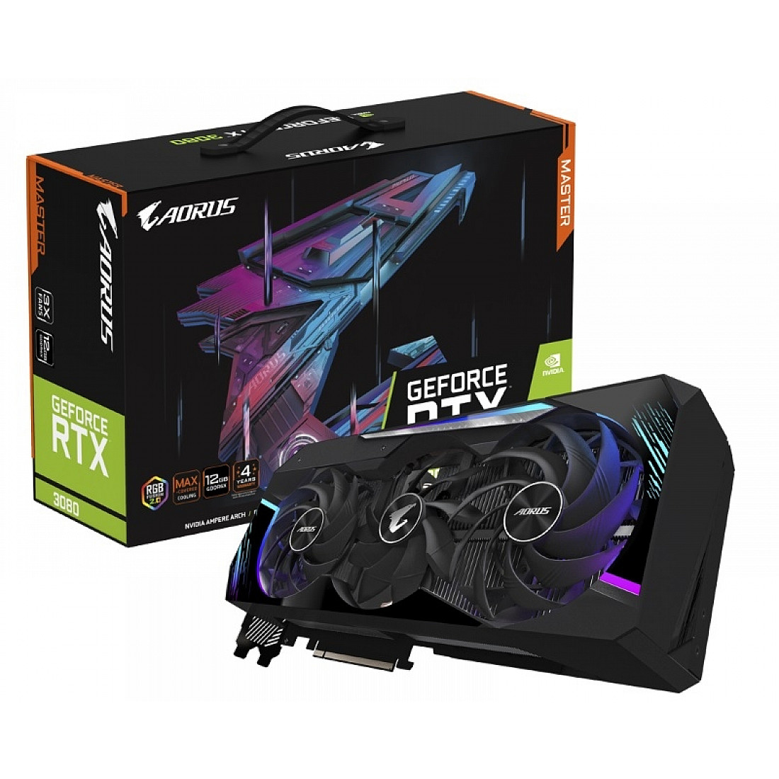 GIGABYTE nVidia GeForce RTX 3080 MASTER 12GB 384bit GV-N3080AORUS M ...