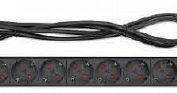 Intellinet PDU letva 19" 1U Rackmount 9-Output, 2m, Black