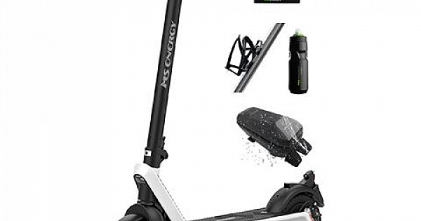 MS ENERGY e-trotinet e21 beli + torba, katanac i boca